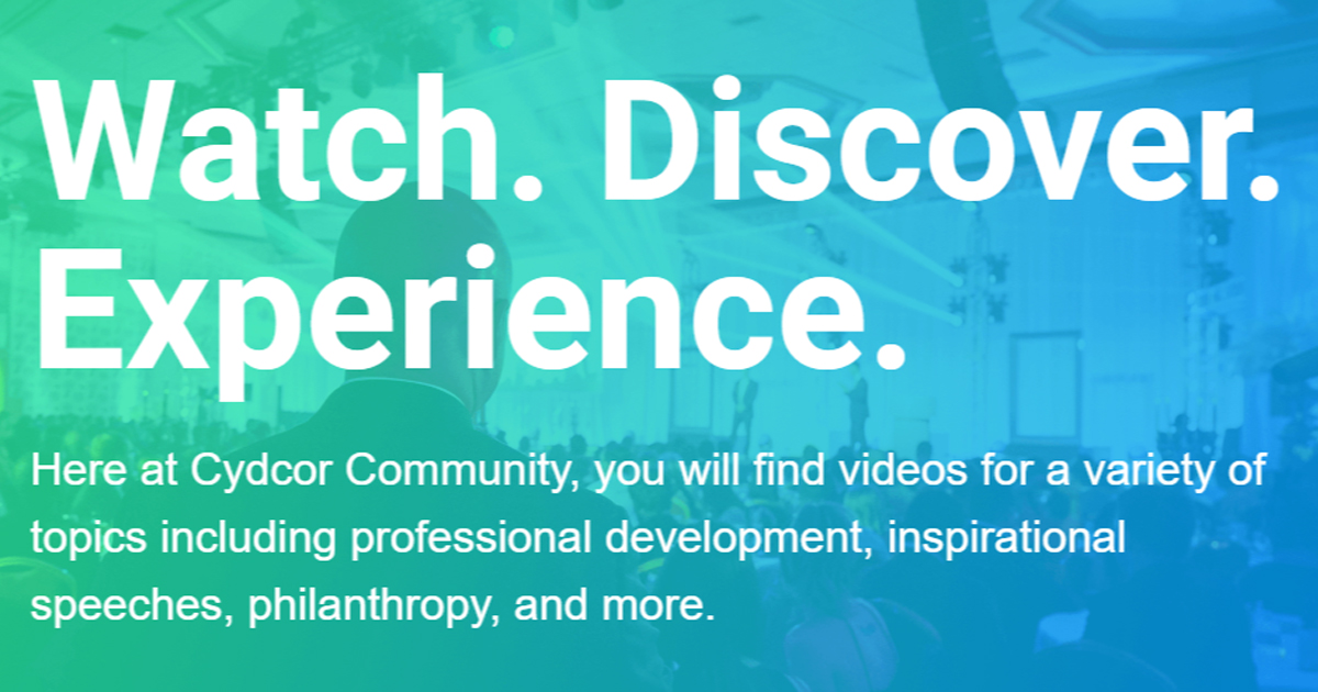 Cydcor Videos for the Cydcor Community | Cydcor